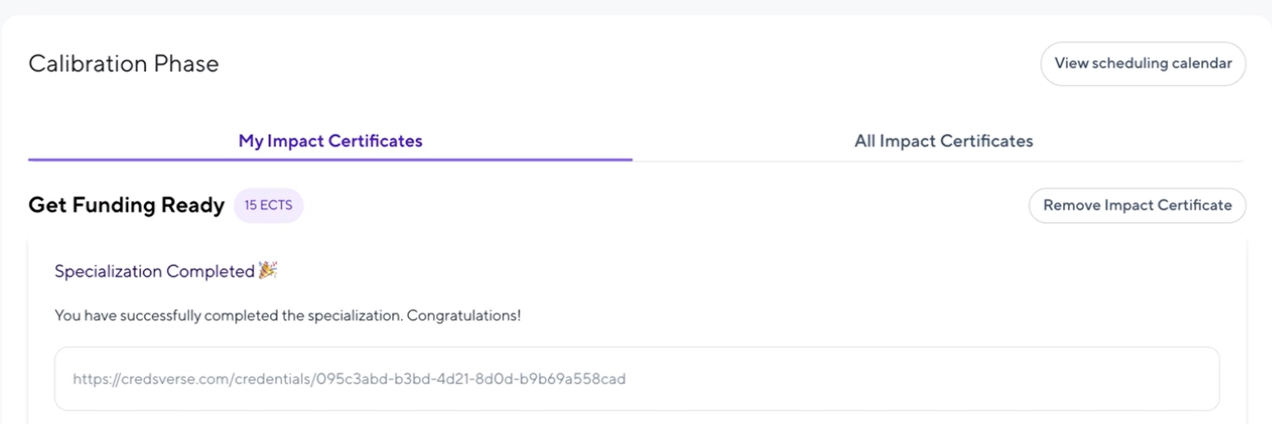 Accessing and downloading your Impact Certificates after completion